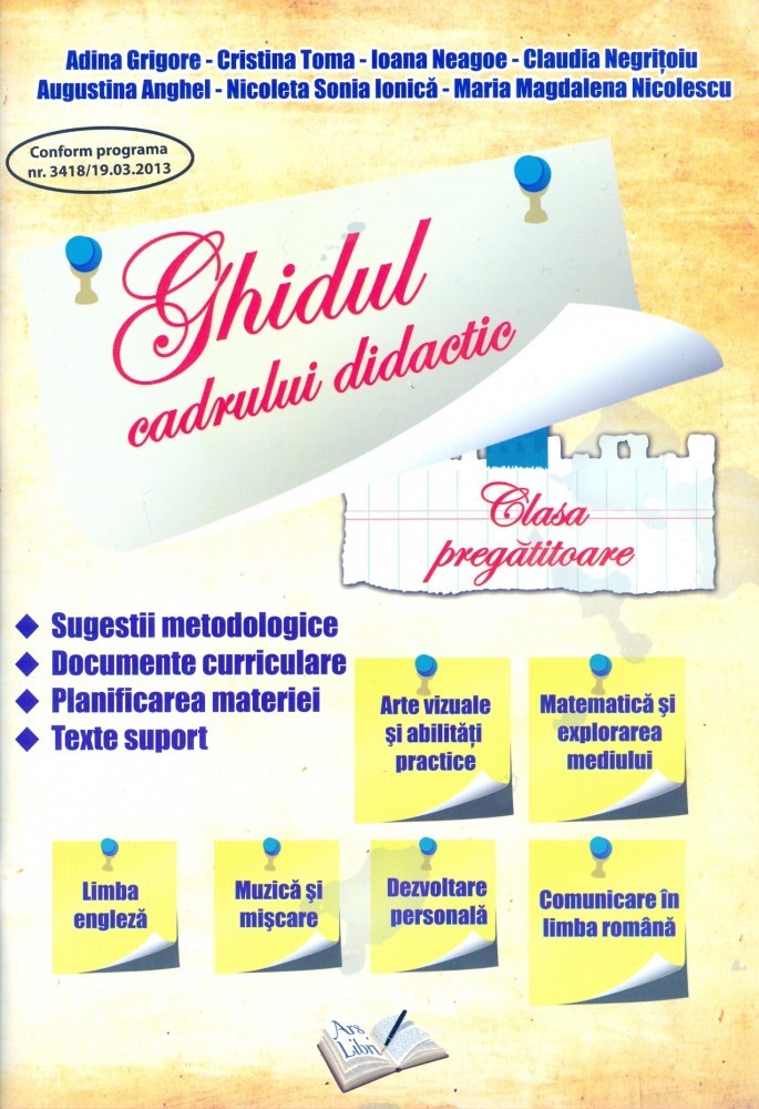 Ghidul cadrului didactic. Clasa pregatitoare. | arhiva Okazii.ro