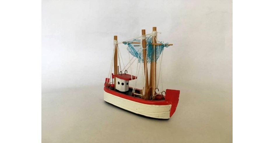 Macheta lemn vapor RICCIONE, 12x10cm, colectie, decor, naval, corabie ...