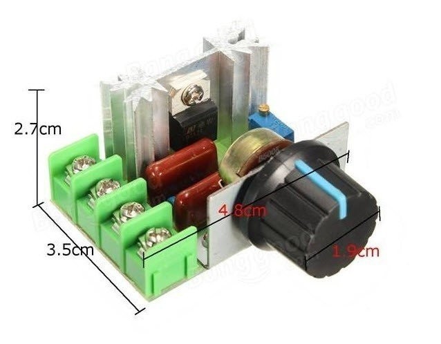 Variator tensiune Regulator turatie dimmer 50-230V 2000W AC | arhiva ...