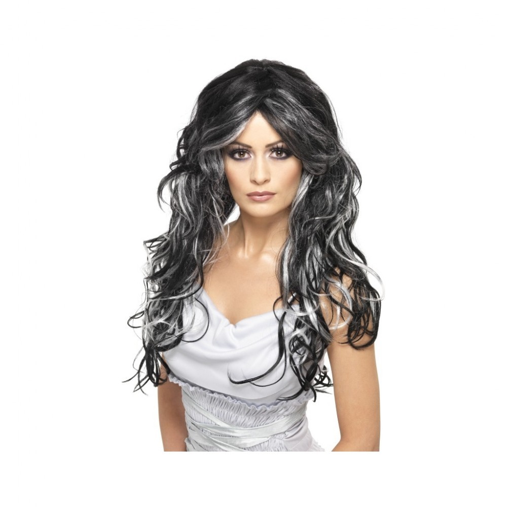 Peruca Gothic Bride suvite gri - Carnaval24 | arhiva Okazii.ro