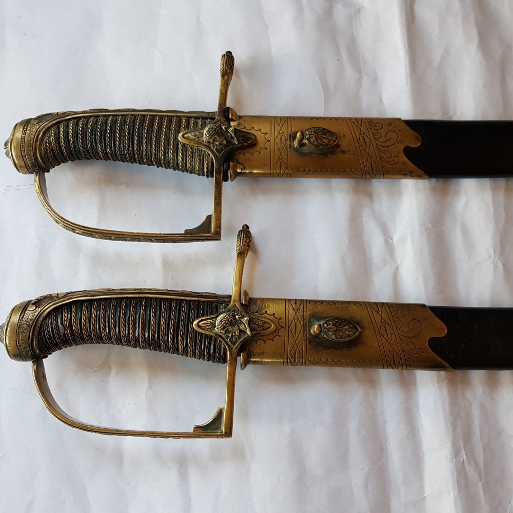 SABIE,PERECHE DE SABII -GARDA IMPERIALA -NAPOLEON -III-FRANTA -1860 ...