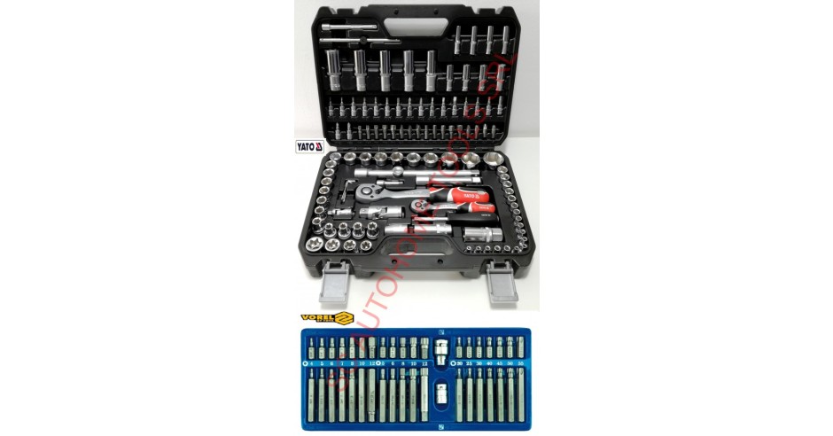 Trusa Scule-YATO YT38791+VOREL 66400-Chei/Tubulare/Clichet/Biti/Torx ...