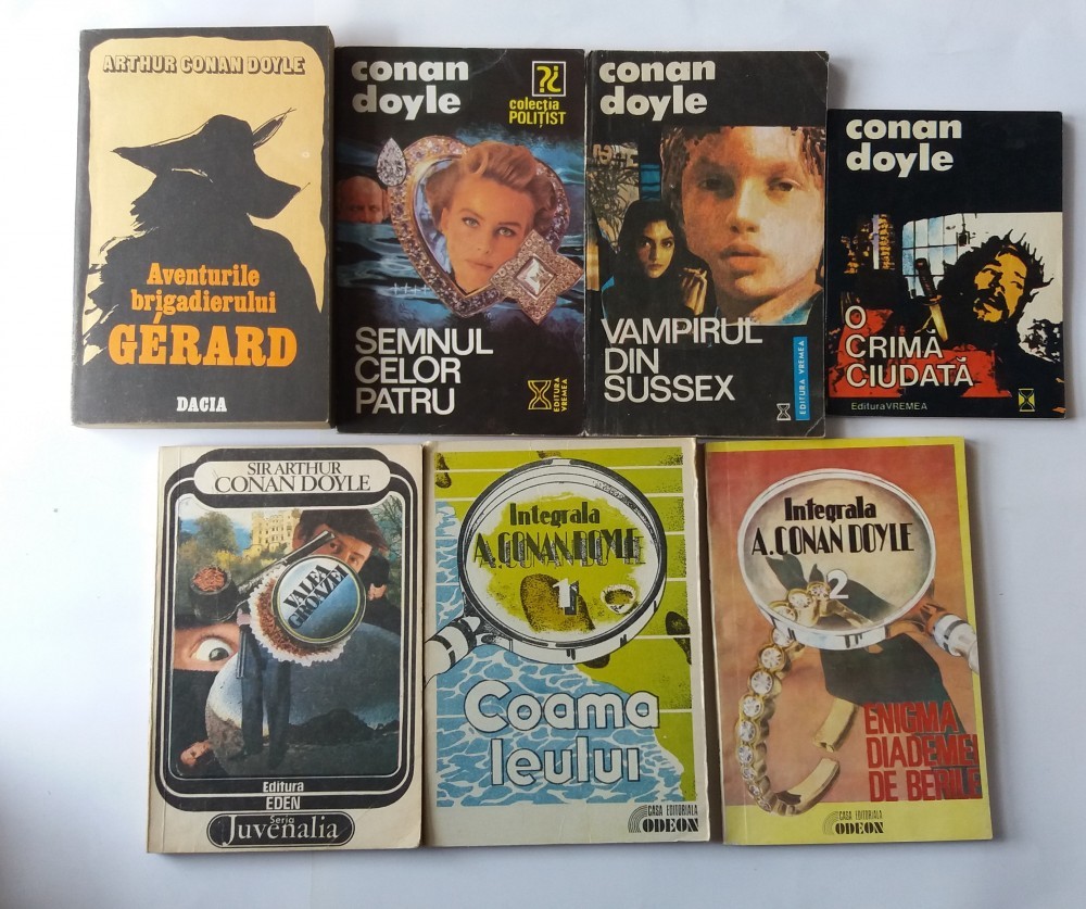 Arthur Conan Doyle - Lot 7 carti + bonus - romane politiste | arhiva ...