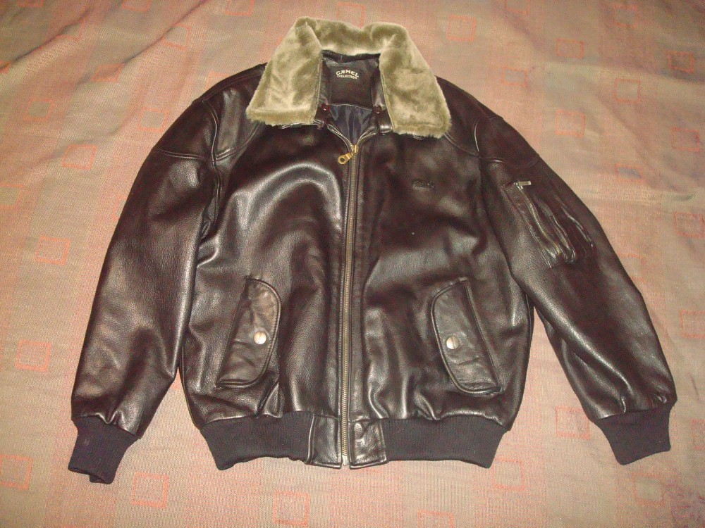 CAMEL Collection Geaca tip pilot/aviator/barbati/pile naturala de ...