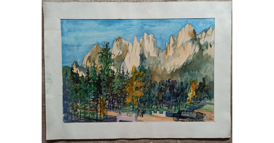 Isvorul Muntelui, Ceahlau// acuarela Rodica Raileanu 1975, Portrete ...