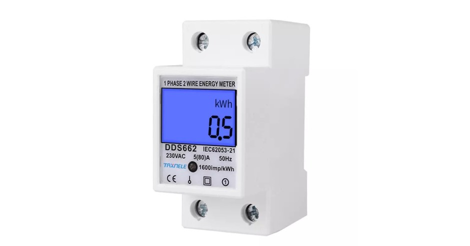 CONTOR ELECTRIC monofazat pe sina de lumina afisaj digital inteligent ...