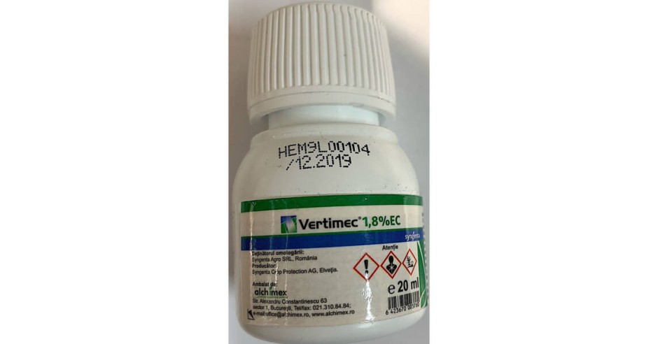 Vertimec 1,8%EC 20 ml, insecticid acaricid sistemic, Syngenta, tripsi ...