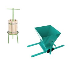 Pachet Zdrobitor struguri manual 350KG + Teasc 32L lemn Micul Fermier ...