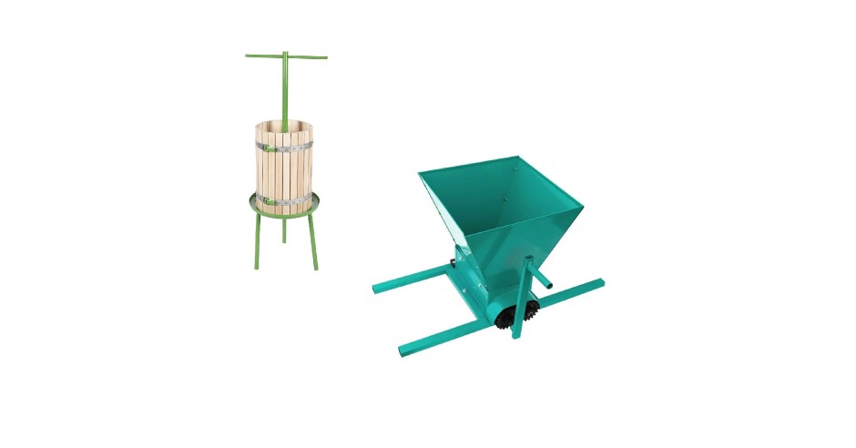 Pachet Zdrobitor struguri manual 350KG + Teasc 32L lemn Micul Fermier ...