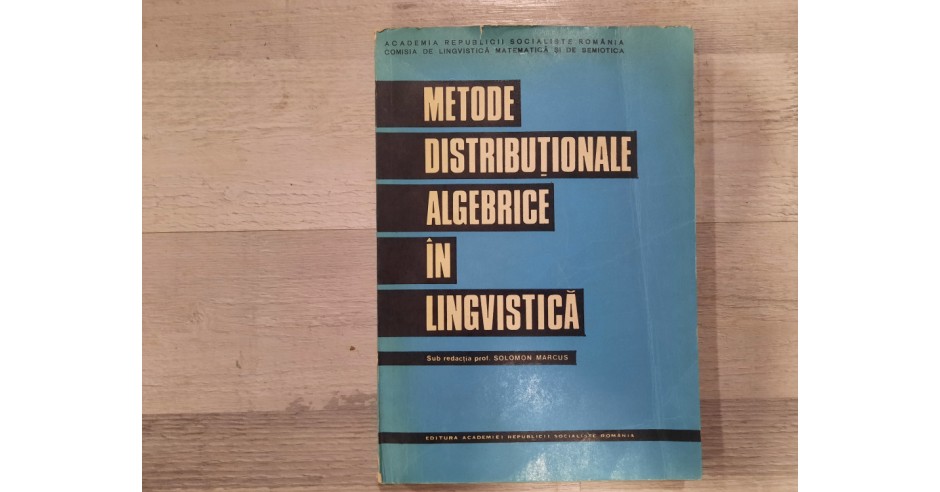 Metode distributionale algebrice in lingvistica de Alex.Dinca,Veronica ...