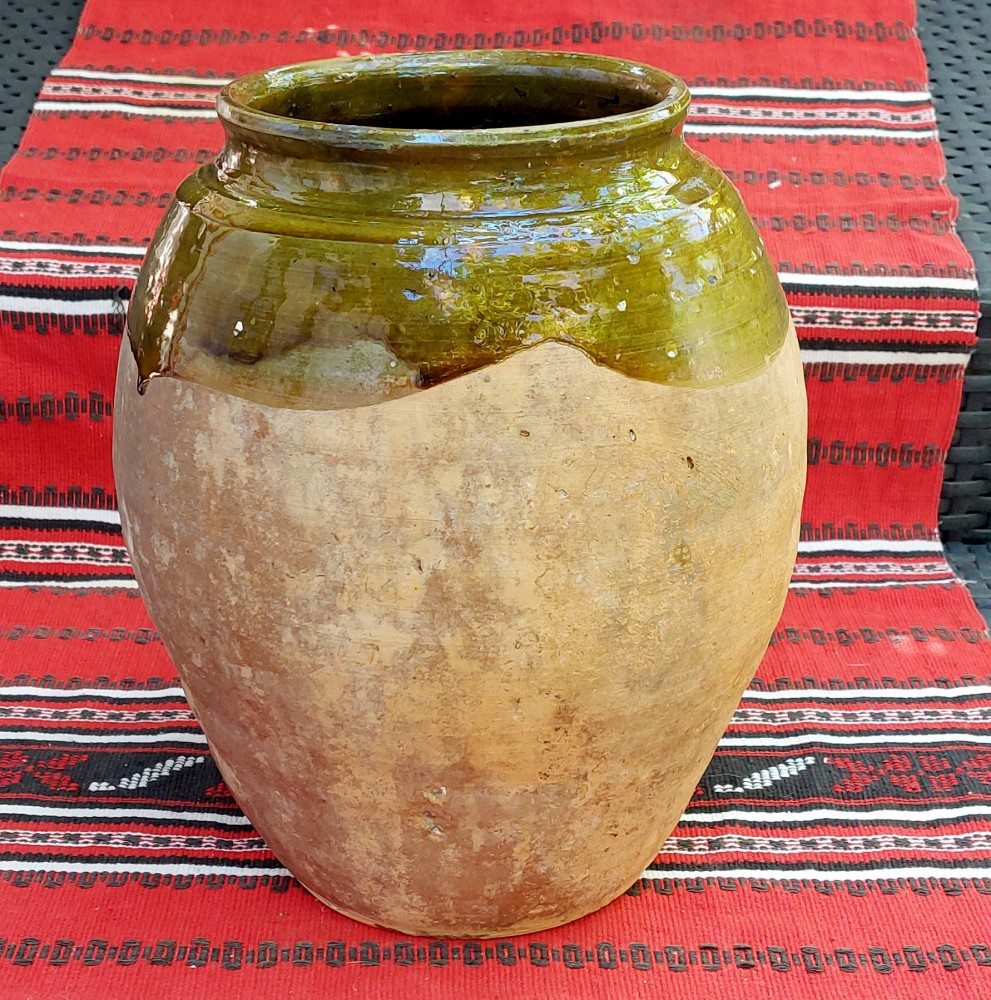 Amfora fara toarte 5 - vas mediu traditional 5 litri din ceramica, 25cm ...