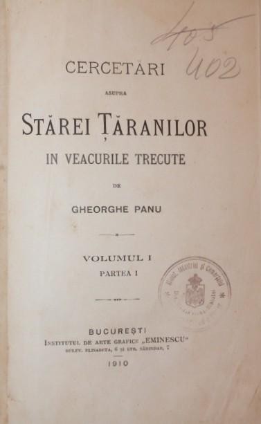 CERCETARI ASUPRA STAREI TARANILOR IN VEACURILE TRECUTE | Okazii.ro