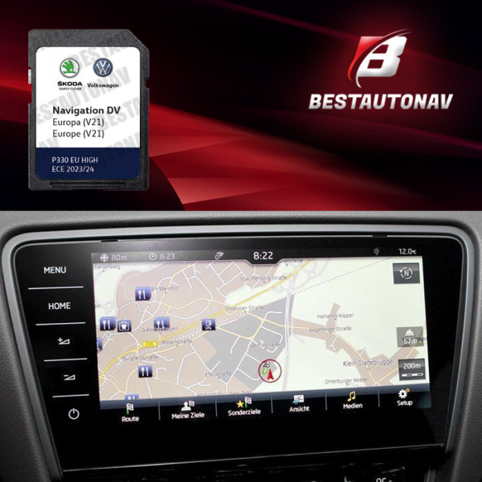 Card Original navigatie Skoda Columbus MIB1 MIB2 MIB2.5 Europa 2023/ ...