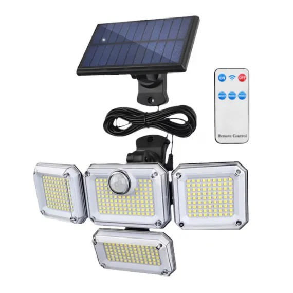 Lampa Solara de Exterior, 333 x cip-uri LED, Cu Senzor De Miscare, cu ...