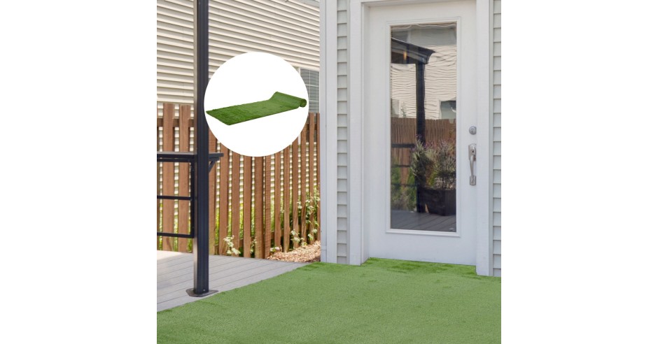 Outsunny Covoras de iarba falsa 4x1m, 40mm Gazon sintetic nu-toxic si ...
