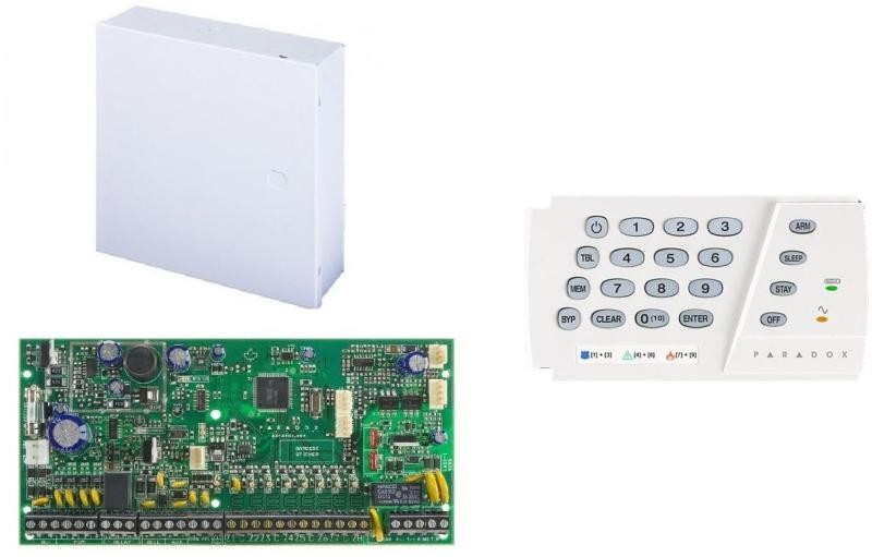 CENTRALA alarma PARADOX, panou control SP6000, 8 intrari de zona sau 16 ...