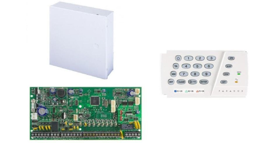 CENTRALA alarma PARADOX, panou control SP6000, 8 intrari de zona sau 16 ...