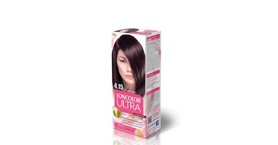 Vopsea de Par Permanenta LONCOLOR Ultra 4.15, 100 ml, Ciocolata Amaruie ...