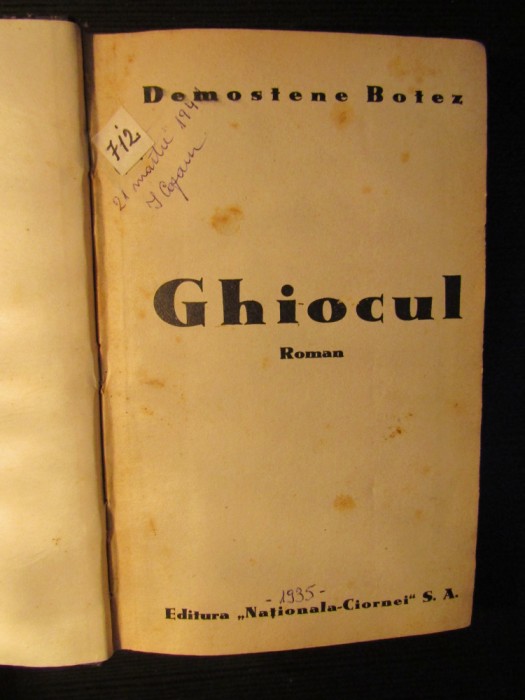 GHIOCUL - DEMOSTENE BOTEZ | Okazii.ro