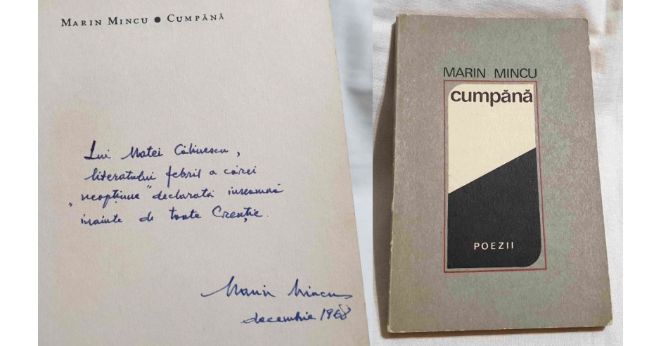 Cumpana - Carte cu dedicatie & AUTOGRAF autor Marin Mincu - 1968 ...