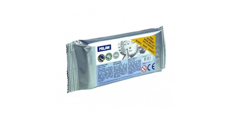 Lut Modelaj MILAN, 400 g, Culoare Alba, Lut pentru Modelat, Lut Alb ...