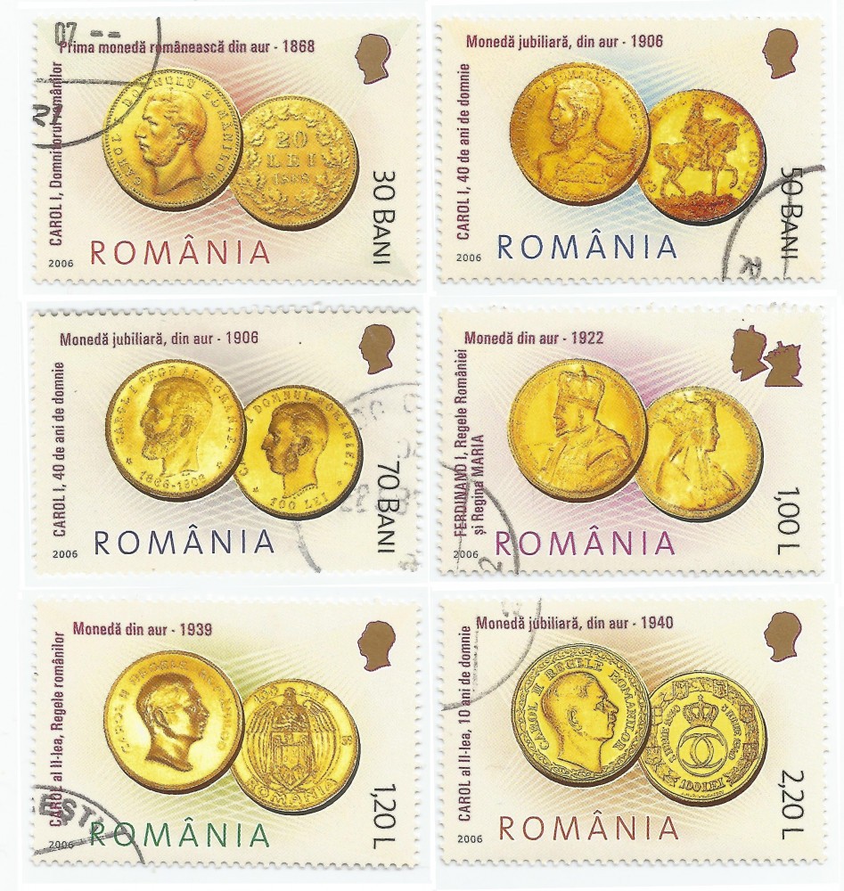 Romania, LP 1710/2006, Istoria Monedei Romanesti - Monede de aur, oblit ...
