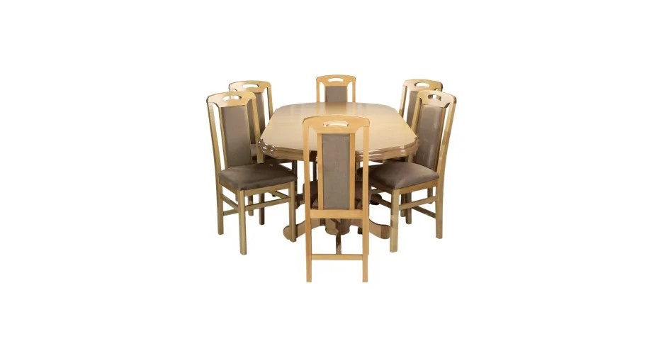 Set masa living SB Nork plus 6 scaune SB Tim stejar sonoma | Okazii.ro