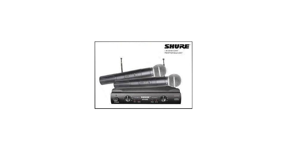 LICHIDARE STOC! SET 2 MICROFOANE WIRELESS SHURE SM58 UT4,RECEIVER ...