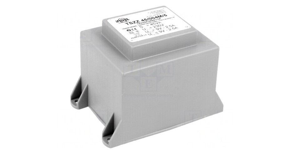 Transformator încapsulat 45VA 230V 9V 2,5A PCB TSZZ45/004M/5 | Okazii.ro