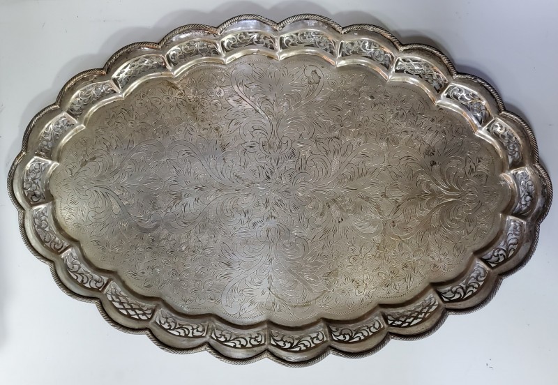 TAVA PENTRU SERVIT DIN ARGINT ROMANESC , MARCAT 800 , PERIOADA INTERBELICA | arhiva Okazii.ro