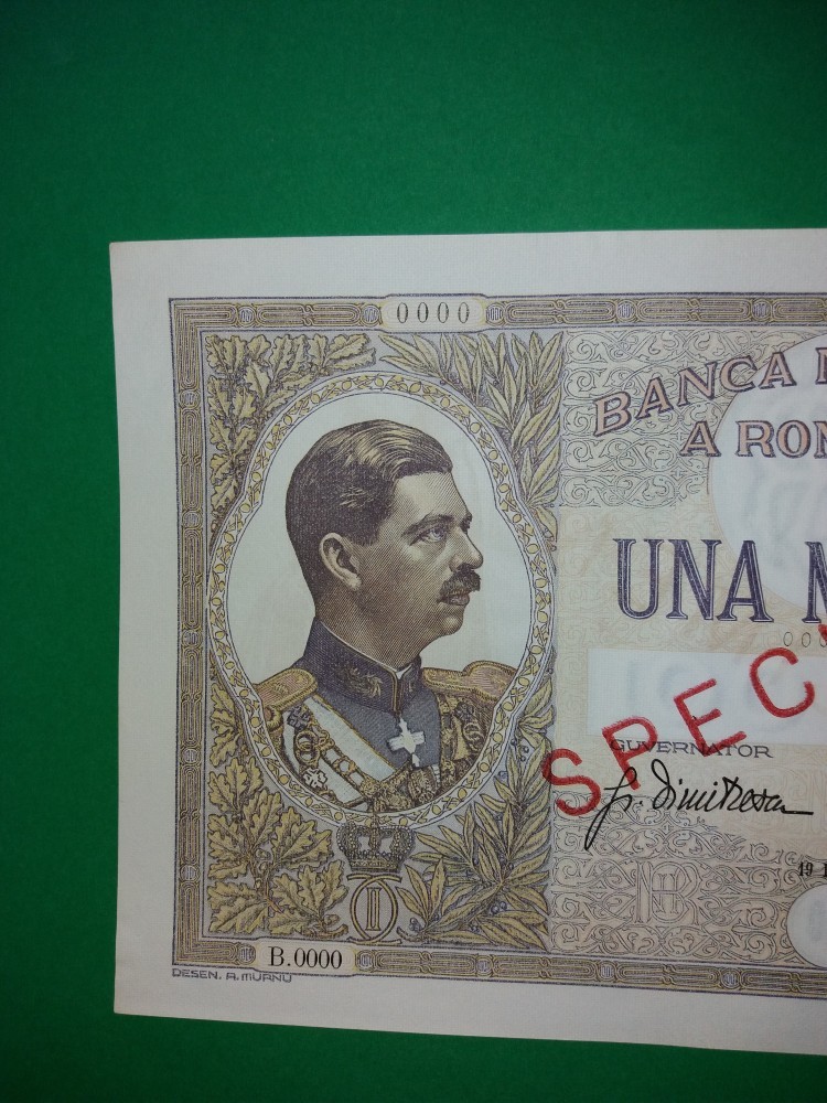 BANCNOTE ROMANESTI SPECIMEN 1000LEI 1934 SUPERBA | arhiva Okazii.ro
