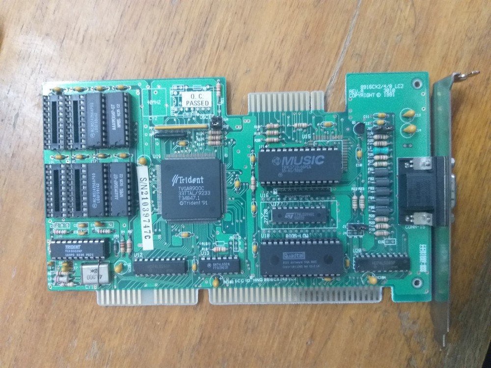 Placa video trident tvga8900c 16 bit isa graphics card, 512kb | arhiva ...