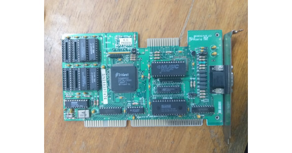 Placa video trident tvga8900c 16 bit isa graphics card, 512kb | arhiva ...