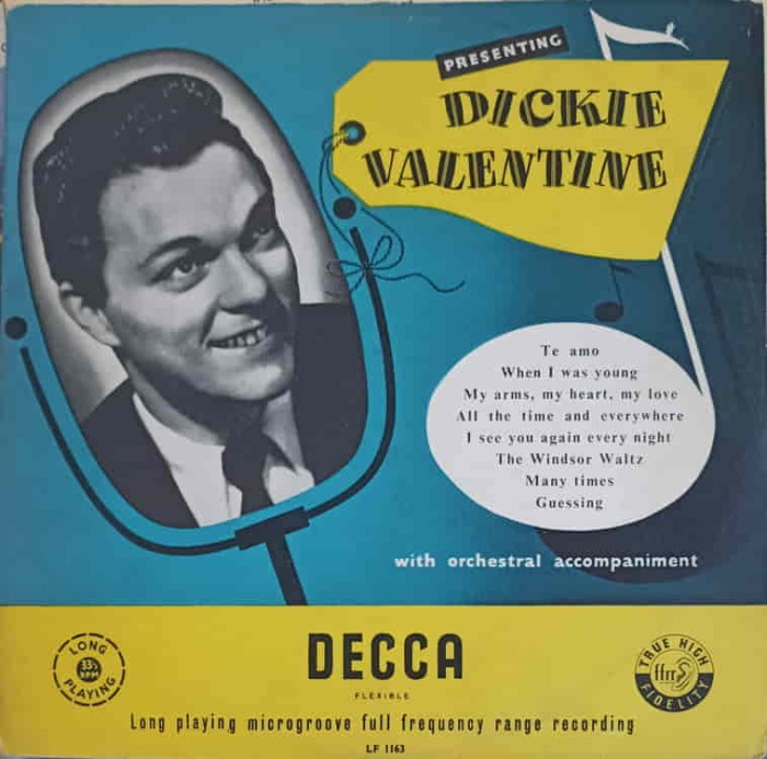 Disc vinil, LP. Presenting Dickie Valentine-DICKIE VALENTINE | Okazii.ro