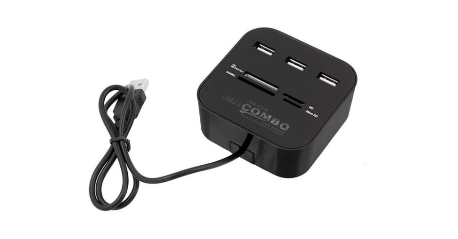 Hub Combo USB 2.0 cu 3 porturi si card reader, inclusiv micro SD, de mare viteza | arhiva Okazii.ro