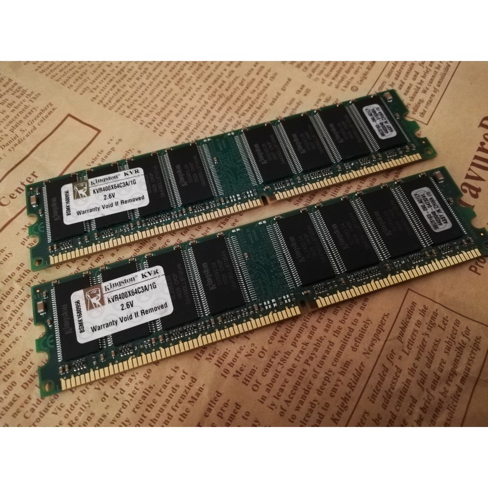Kit memorii RAM PC 2Gb DDR1(2x1Gb) 400Mhz Kingston Dual Channel ...
