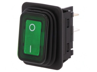 Intrerupator Balansoar Verde ON-OFF 20A 250V cu Bec 230V | Okazii.ro