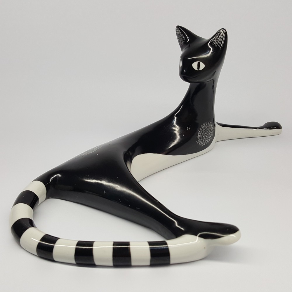 Pisica, pisicuta - Bibelou portelan vechi, vintage CMIELOW - MADE IN ...