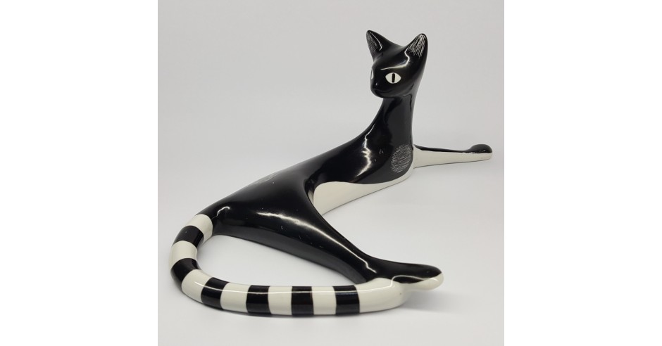 Pisica, pisicuta - Bibelou portelan vechi, vintage CMIELOW - MADE IN ...