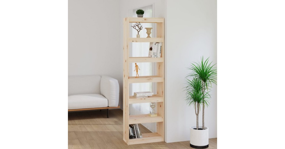 Biblioteca Separator camera, 60x30x199,5 cm, lemn masiv de pin | arhiva ...
