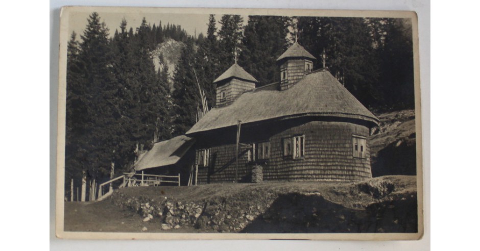 BISERICUTA DIN STANGA IALOMITEI DE LA SCHITUL PESTERA , FOTO ORIG. K ...