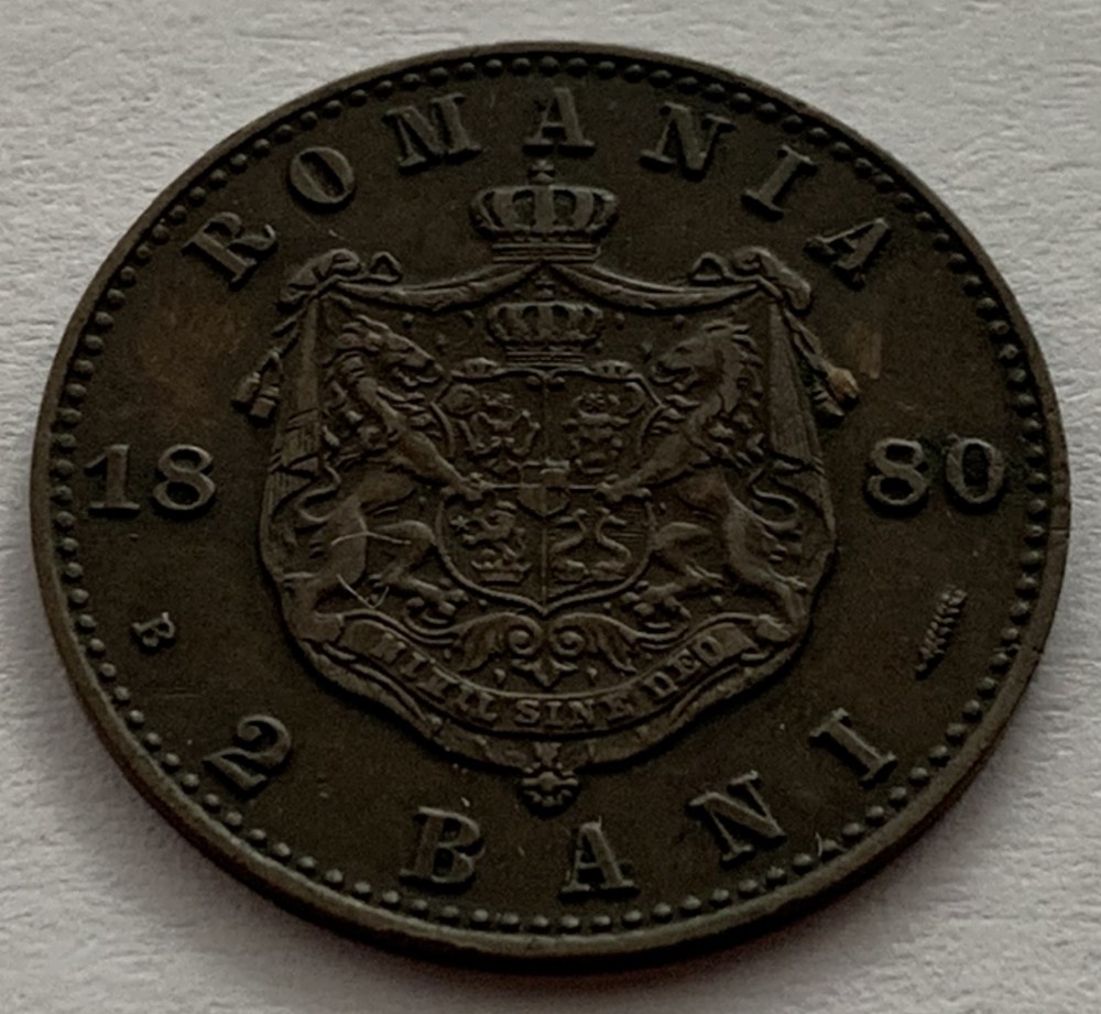 2 Bani 1880, Romania, batere dubla la DOMNUL | arhiva Okazii.ro