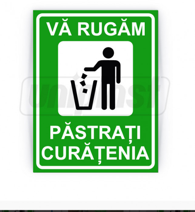 Set 6 afise pastrati curatenia din hartie A4 | Okazii.ro
