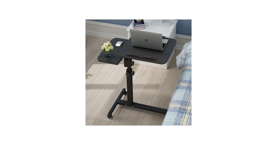 Masa pentru laptop, reglabila, cu roti, 60x40cm NEGRU | arhiva Okazii.ro