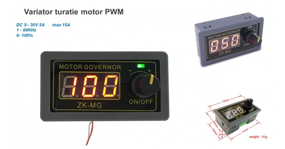 Variator turatie PWM 12V 24V 5A | Okazii.ro