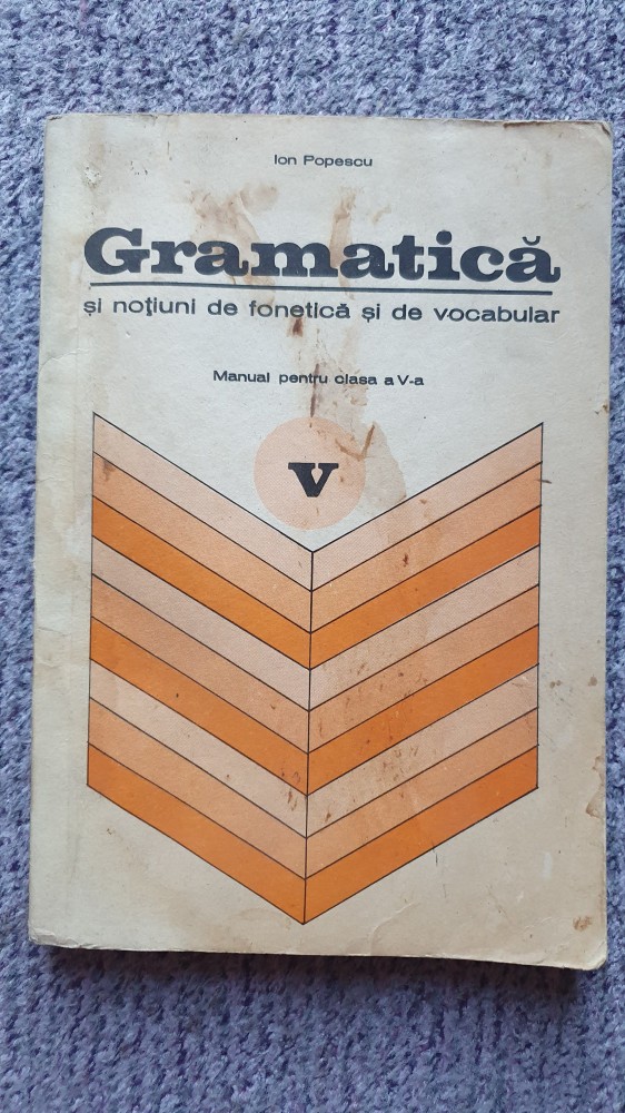 Manual Gramatica, clasa a V-a, 1980 | arhiva Okazii.ro