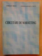 Cercetari de marketing - ADRIAN MICU , ANGELA E. MICU , 2004 , tiraj ...