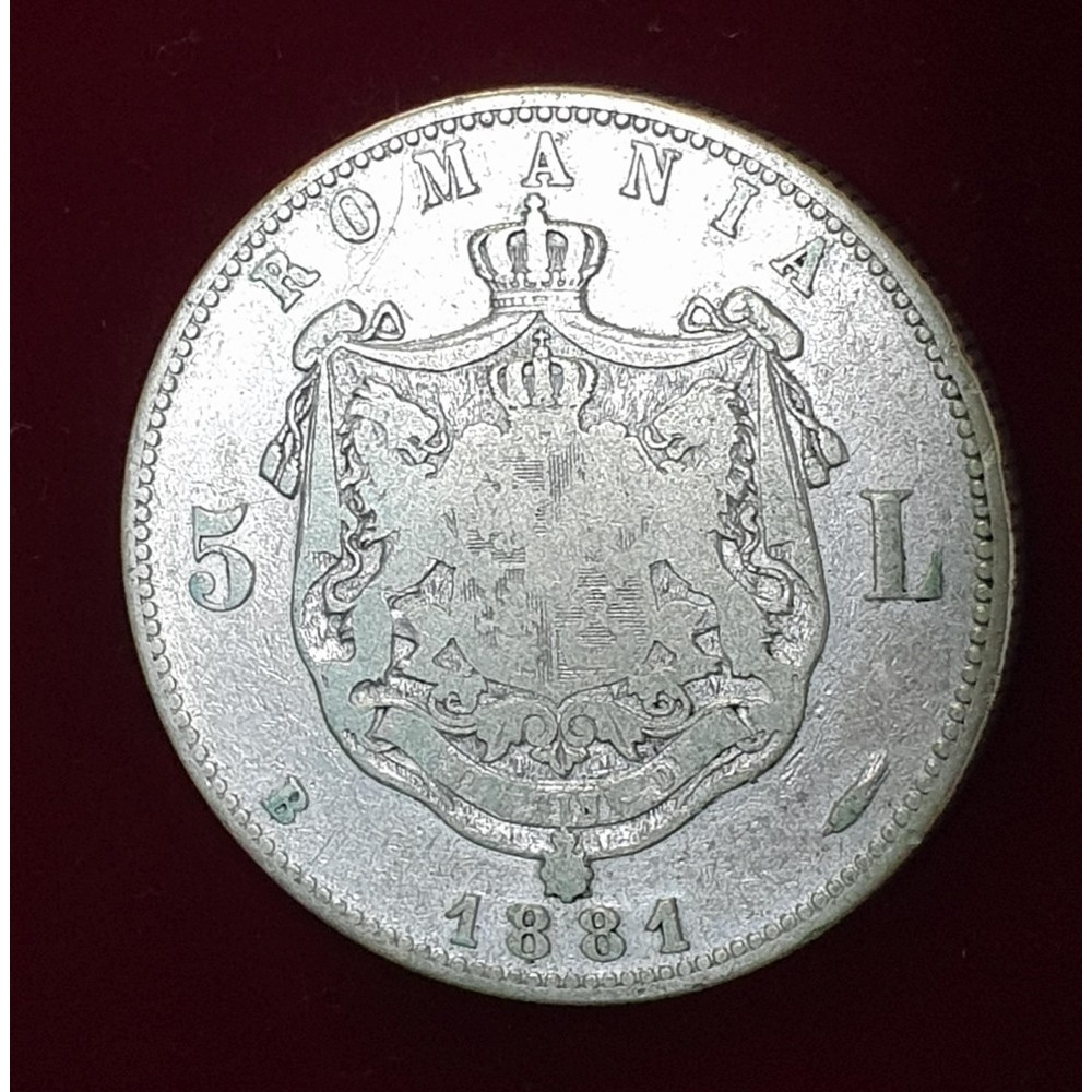Moneda din argint 5 Lei 1881 DOMN piesa Rara | Okazii.ro