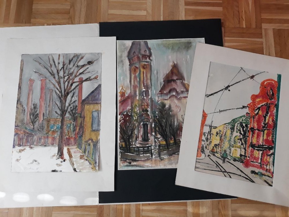 TABLOURI IMAGINI DIN TIMISOARA LOT 420 ACUARELE PATERA ROBERT / TREBOR ...