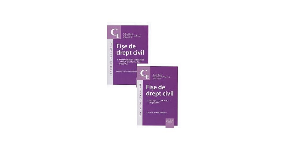 Fise de Drept civil Vol.1 + Vol.2 - Gabriel Boroi, Carla Alexandra ...